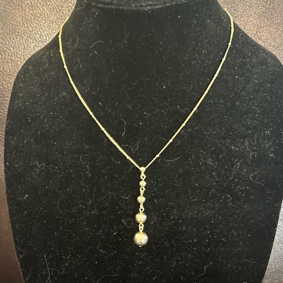 Avon | Jewelry | Vintage Signed Avon Sh Gold Tone Drop Ball Pendant ...
